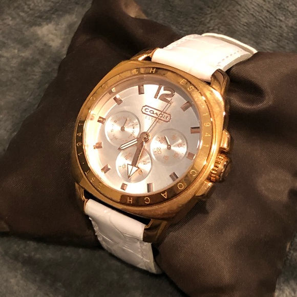 Coach | Jewelry | Coach Leather Boyfriend Watch | Poshmark